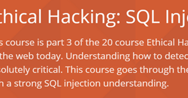 Troy Hunt: It’s ethical hacking with SQL injection on Pluralsight! Troy Hunt: It’s ethical hacking with SQL injection on Pluralsight!
